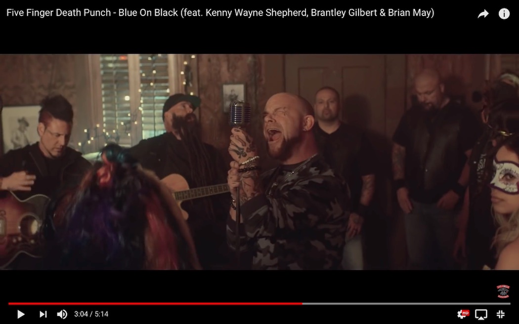 Five Finger Death Punch выпустили версию Blue On Black с Брайаном Мэем